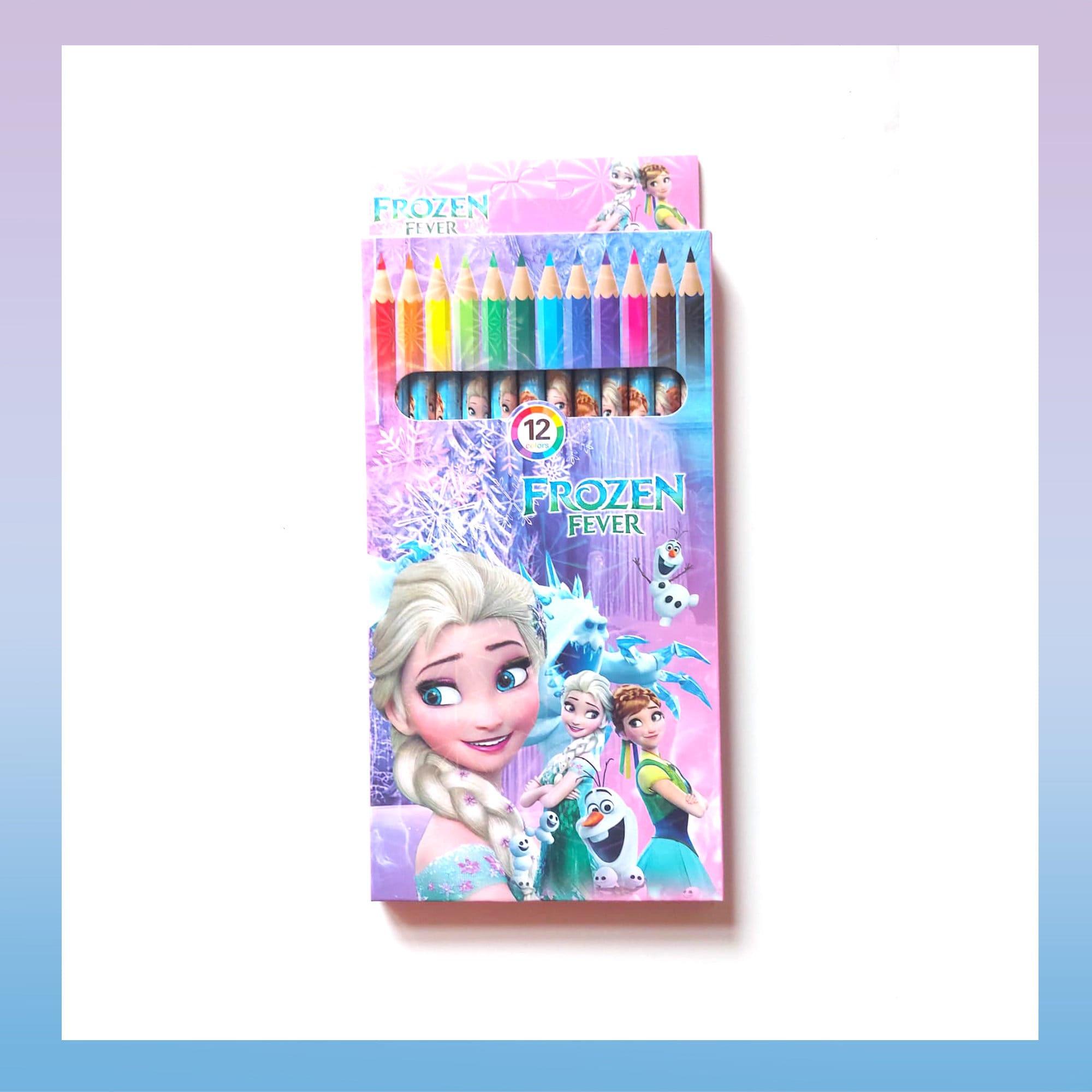 12 Colors Disney Mickey Mouse Frozen Pencil Cute Animation Theme ...