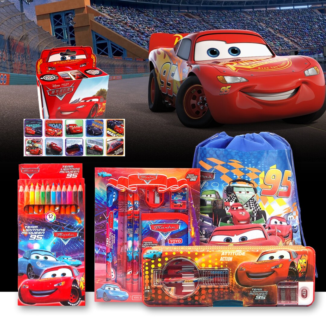 Disney Cars Mcqueen Cartoon Children Birthday Gift Ruler Pencil ...