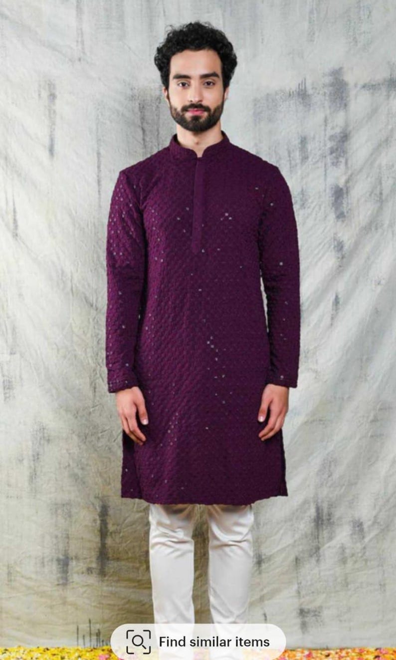 Eid Festival Cikvens Kurta Pajama Set, Mens Kurta Pajama,dark Vain ...
