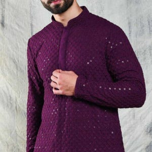 Eid Festival Cikvens Kurta Pajama Set, Mens Kurta Pajama,dark Vain ...