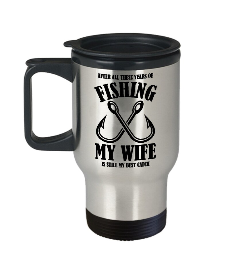 Funny Fishing Travel Mug Travel Coffee Mug With Handle for Fishermen ...