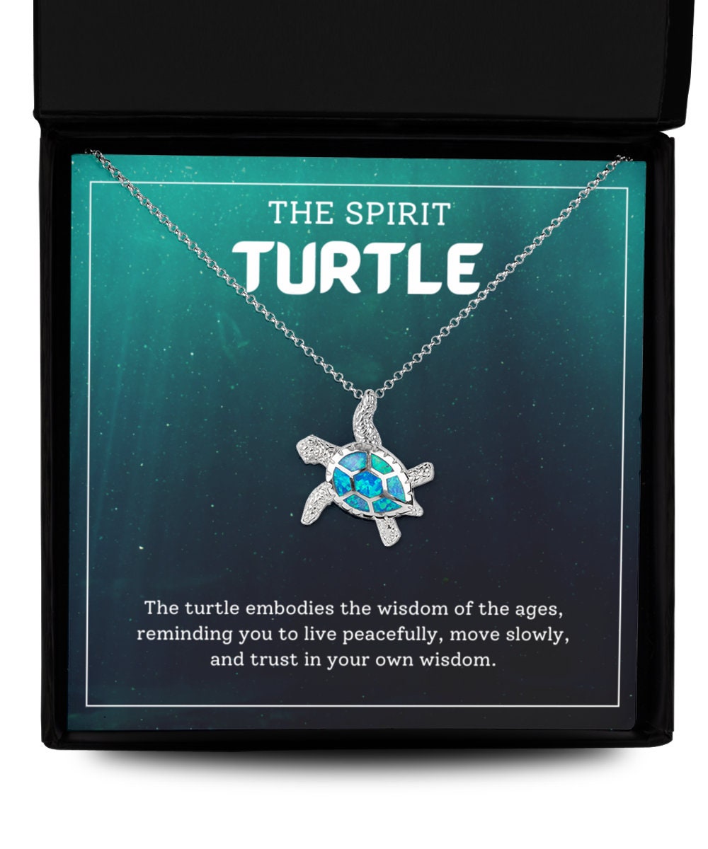 Turtle Necklace Opal Spirit Turtle Pendent 925 Sterling Silver, Gifts ...