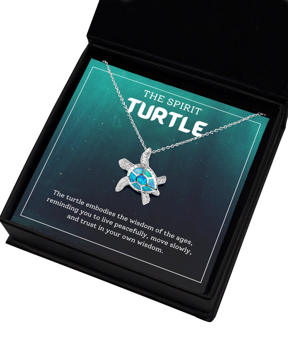 Turtle Necklace Opal Spirit Turtle Pendent 925 Sterling Silver, Gifts ...