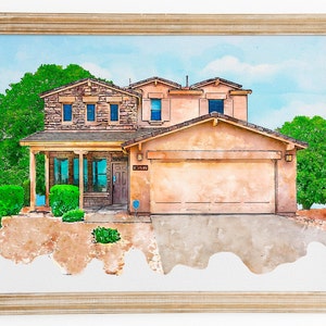 Custom Watercolor House Portrait,watercolor House Painting,personalized ...