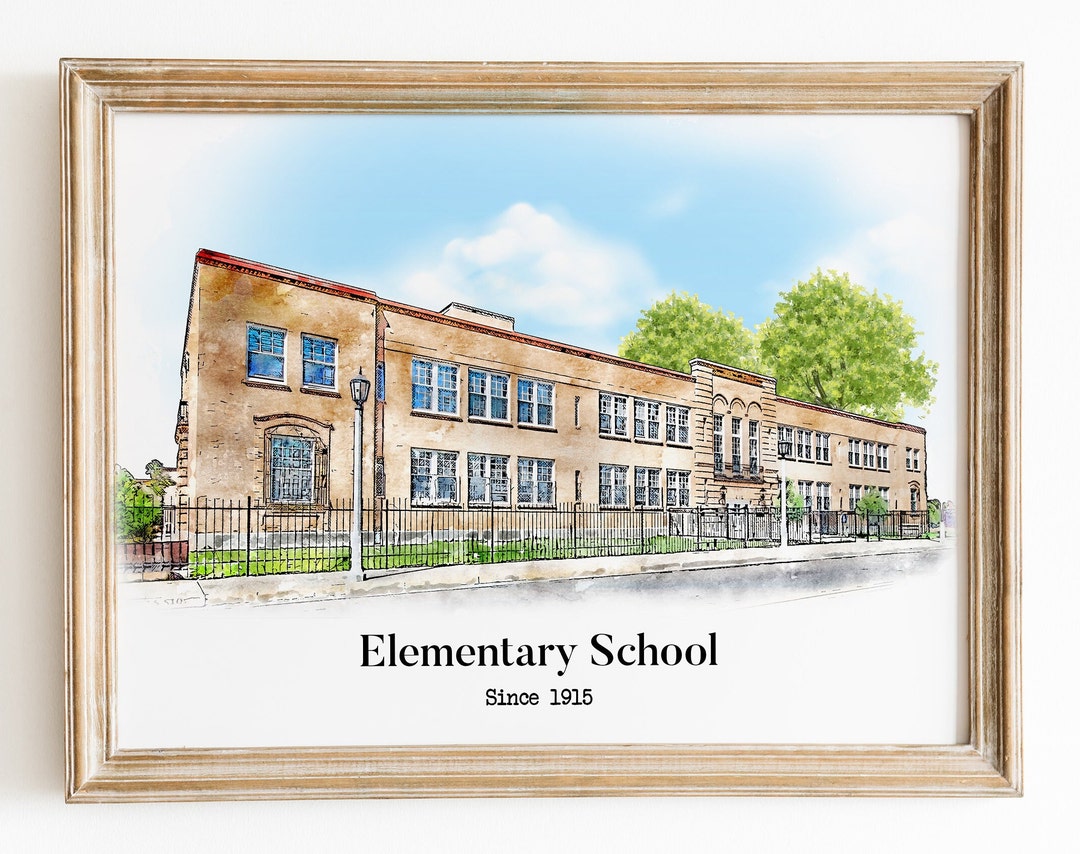 Custom Watercolor School Portrait, School Portrait From Photo ...