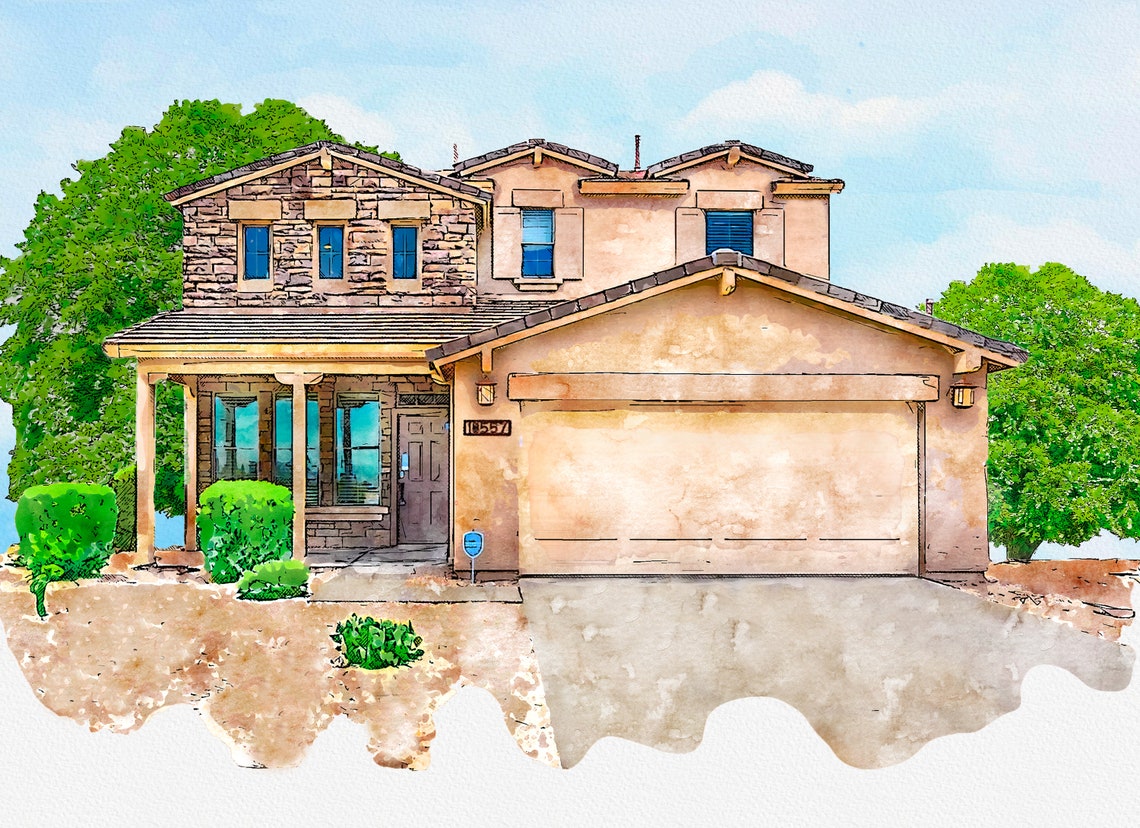 Custom Watercolor House Portraitwatercolor House - Etsy