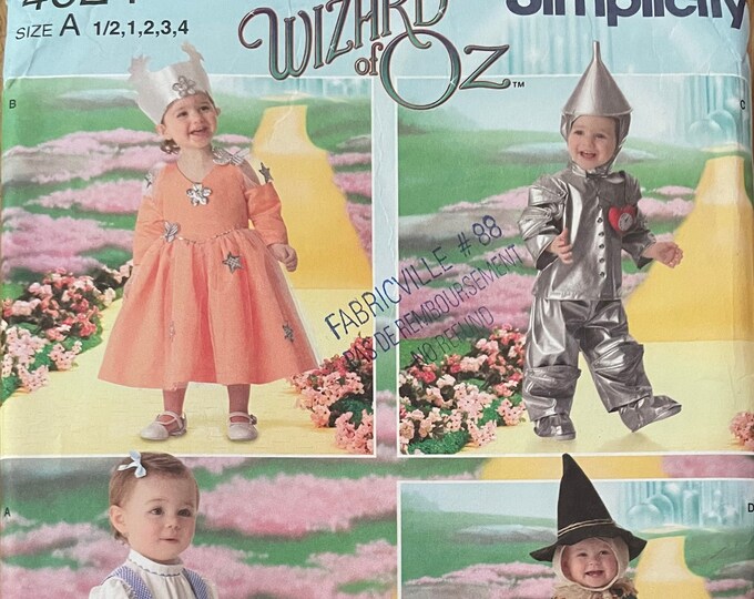 Simplicity 4024, Size (1/2-2-3-4), Wizard of Oz, Kids Costumes Uncut ...