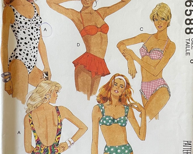 Mccalls 6588, Size 8 Bust 31.5, Swimsuit, Complete 1993 Sewing Pattern - Etsy
