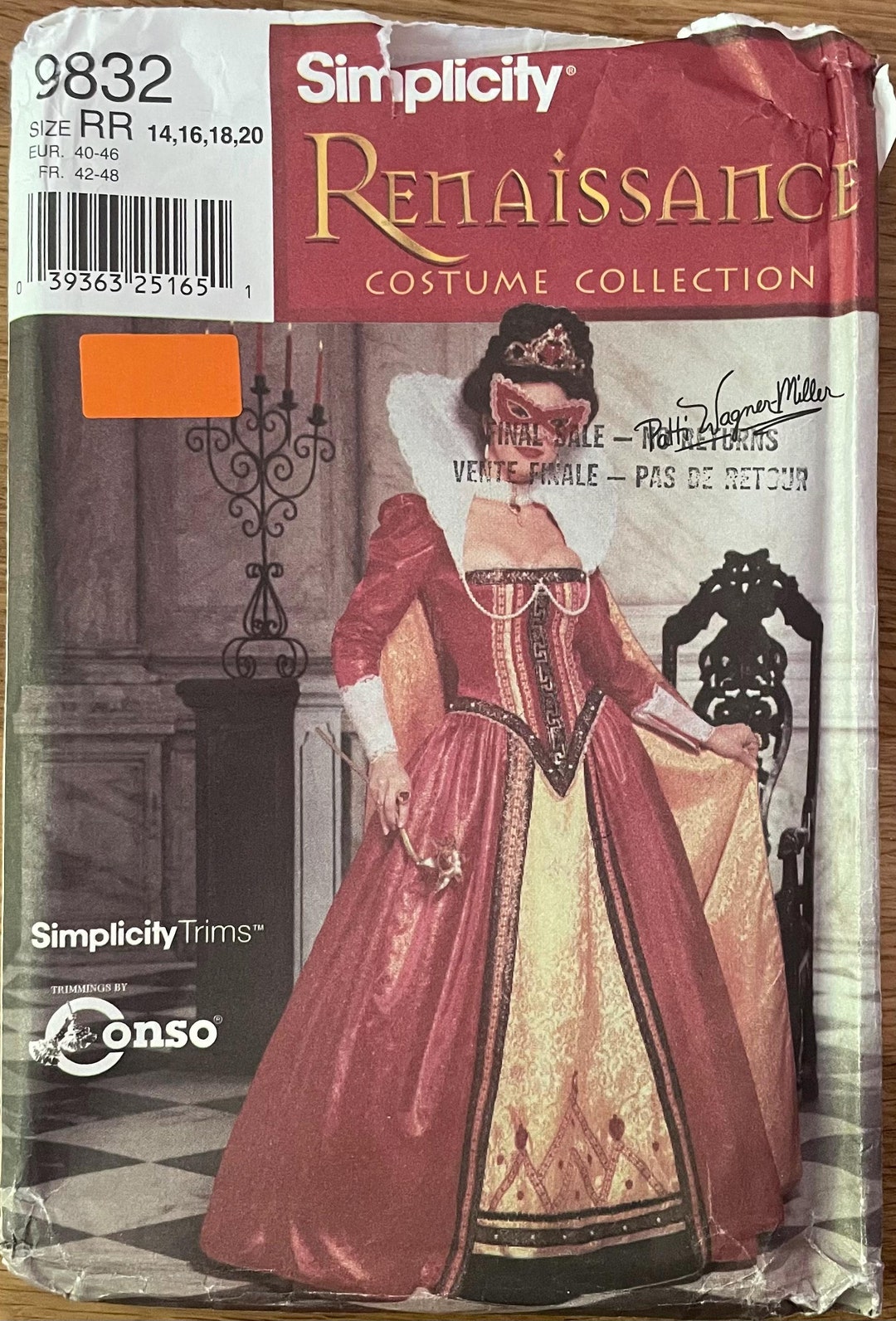 Simplicity 9832, Size (6-12)/(14-20) Women’s Renaissance Costumes ...