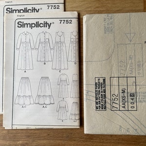 Patrón de costura Simplicity 7752 (Xs, S, M), vestido y jersey, sin ...
