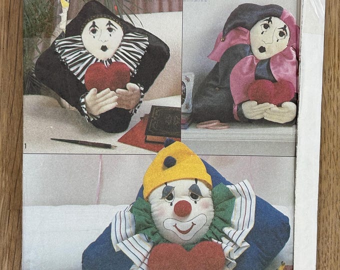 Simplicity 8469, Clown Pillows , 1987 Uncut Sewing Pattern - Etsy