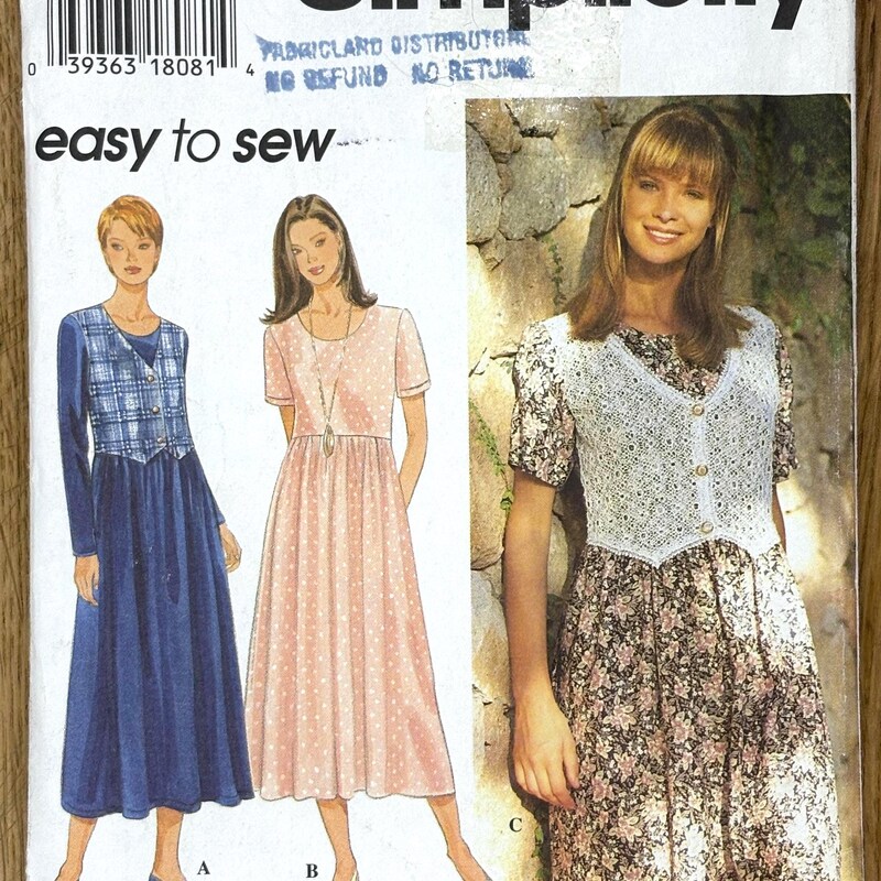 Simplicity Pattern 9597 - Etsy