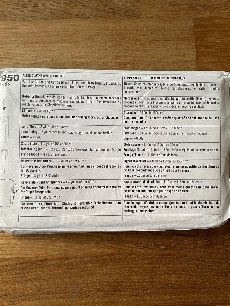 Simplicity Costume Pattern 7950, Mens All Size, Altar Clothes and ...