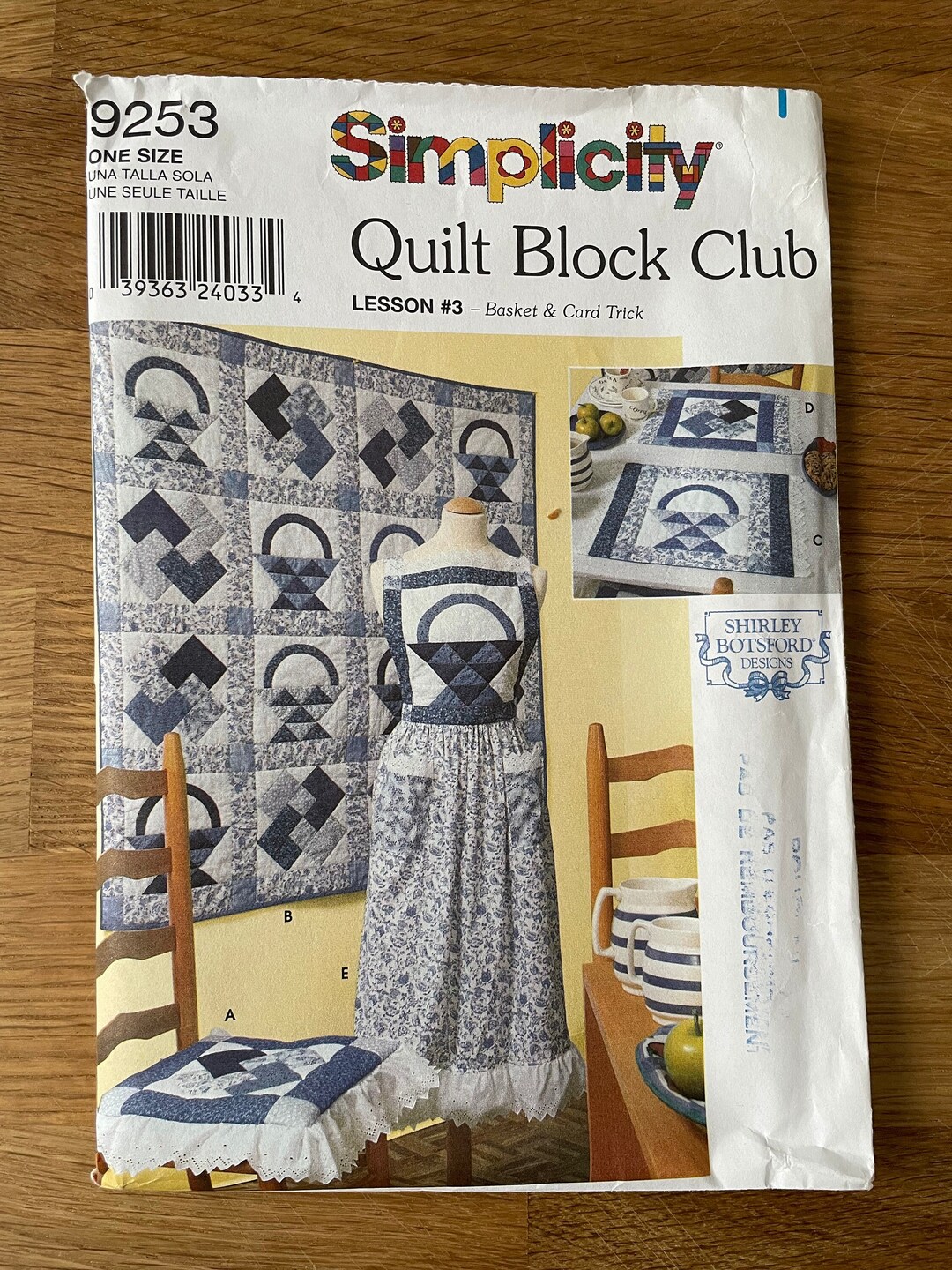 Simplicity 9253, Quilt Block Club, Lesson 3, Uncut Sewing Pattern - Etsy