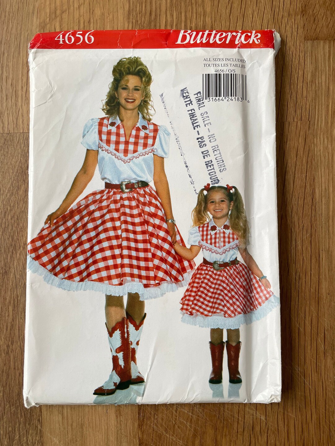 Butterick Costume Pattern 4656 Women’s and Daughter All Size, Square ...