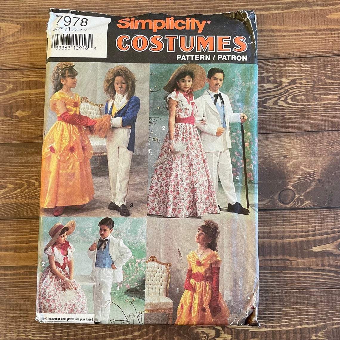 Simplicity Pattern 7978/ Size A 7-14 / Old South in Fairy - Etsy
