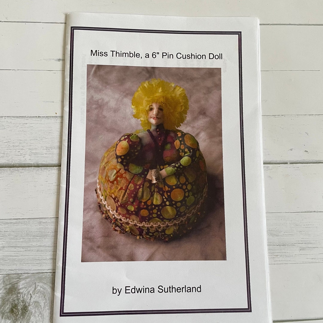 Sewing Craft Pattern Pin Cushion Doll Pattern Miniature by Edwina ...