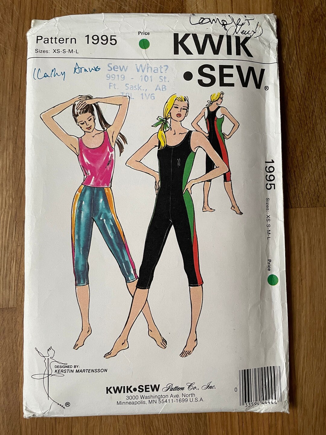 Kwik Sew Pattern 1995, Womens All Size, Unitard Tights and Tank Tops ...