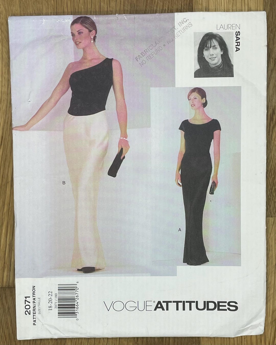SARA Vogue 2071, Size (18-20-22), Petite Dress, Uncut 1997 Sewing ...