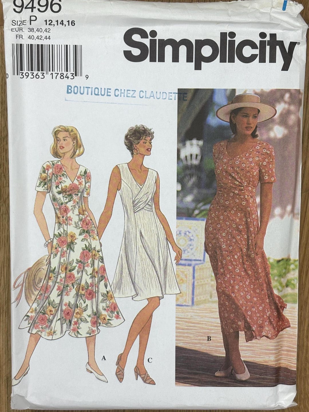 Simplicity 9496, Women's Size (12-14-16), Misses' Petite Dress**french ...