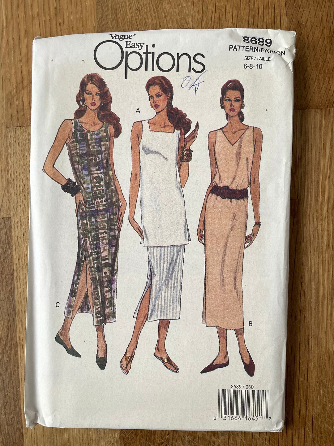 Vogue 8689, Size (6-8-10) Petite Dress Tunic Top & Skirt, Uncut Women’s ...