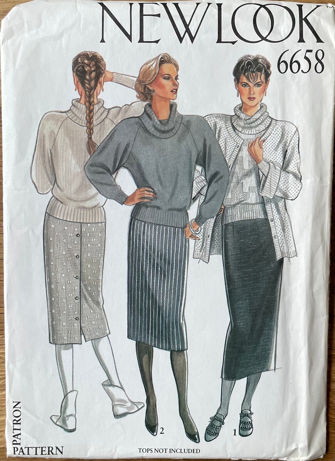 New Look 6658, Size (6-16), Straight Skirts, Women’s Uncut 80’s Vintage ...