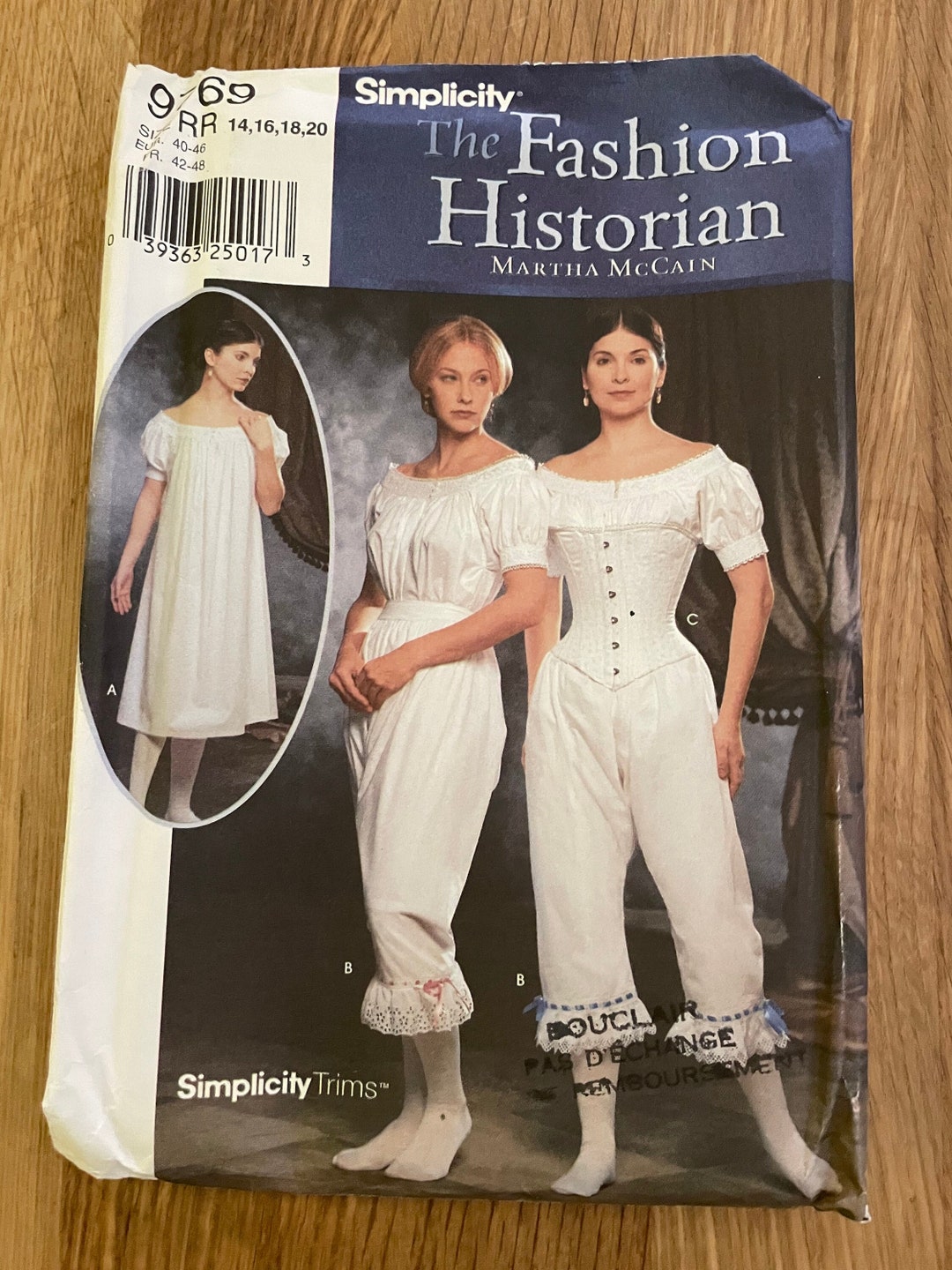 Simplicity 9769, Size (6-12),(14-20), Women’s Civil War Undergarments ...