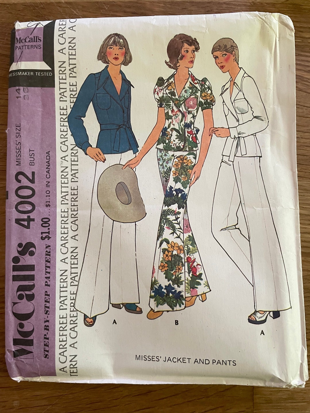 Mc Call’s 4002, Bust 36, Jacket Ans Pants, Women’s Uncut 70’s Vintage ...