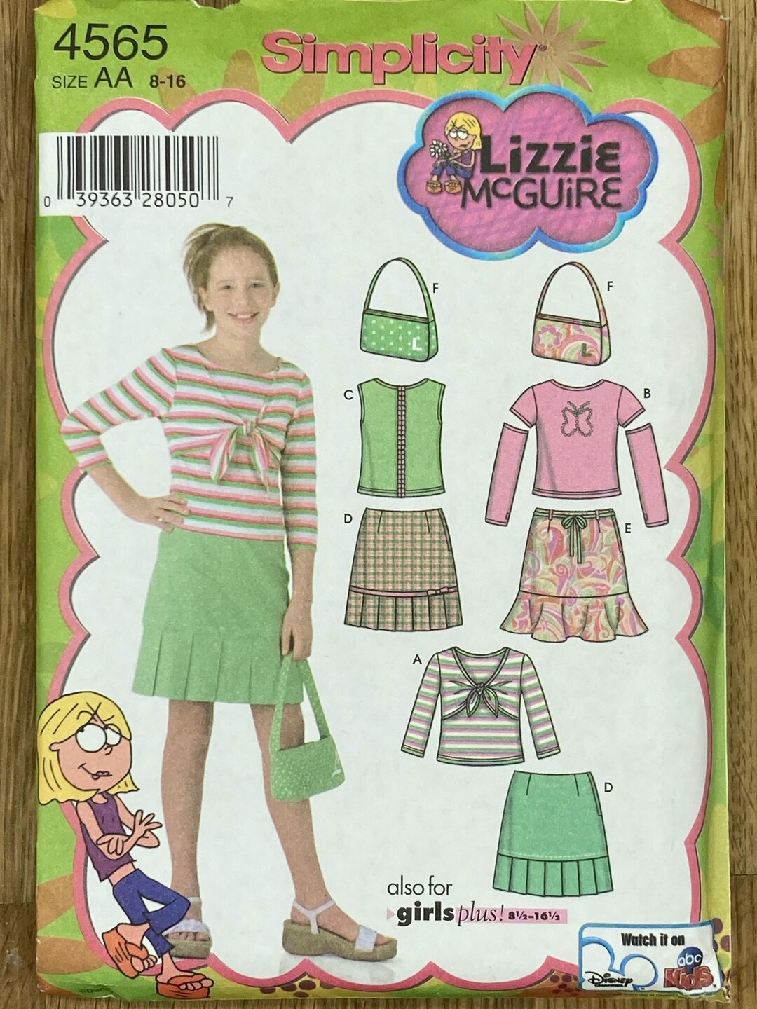 Simplicity 4565, Size (8-16), Girls' Skirts, Purse and Knit Tops ...