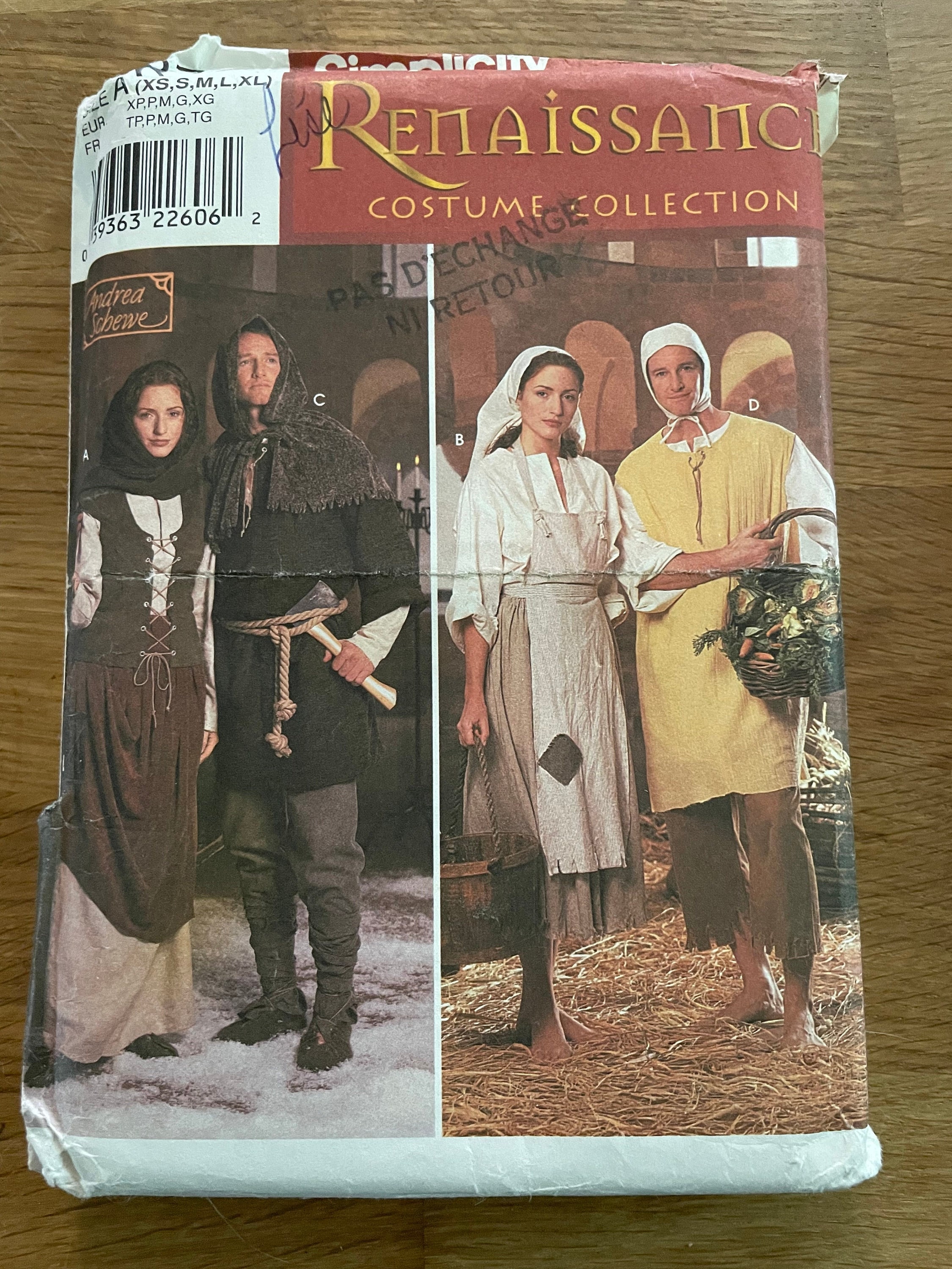 Simplicity Renaissance Pattern 8587 Unisex All Size Peasant - Etsy