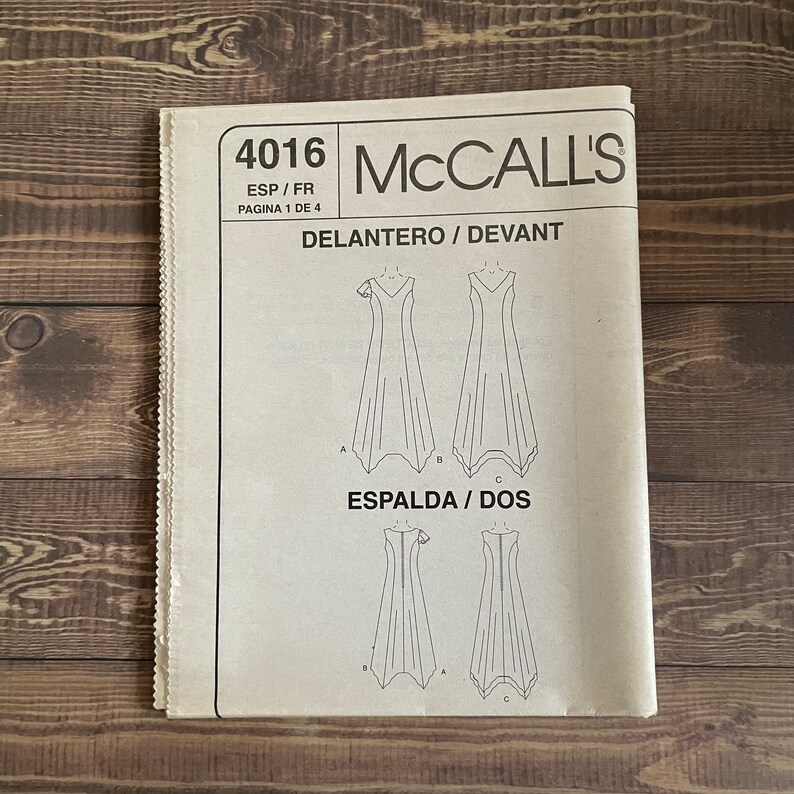 Mccalls Pattern 4016 / Womens Size EE 14-16-18-20 / Petite Dresses ...