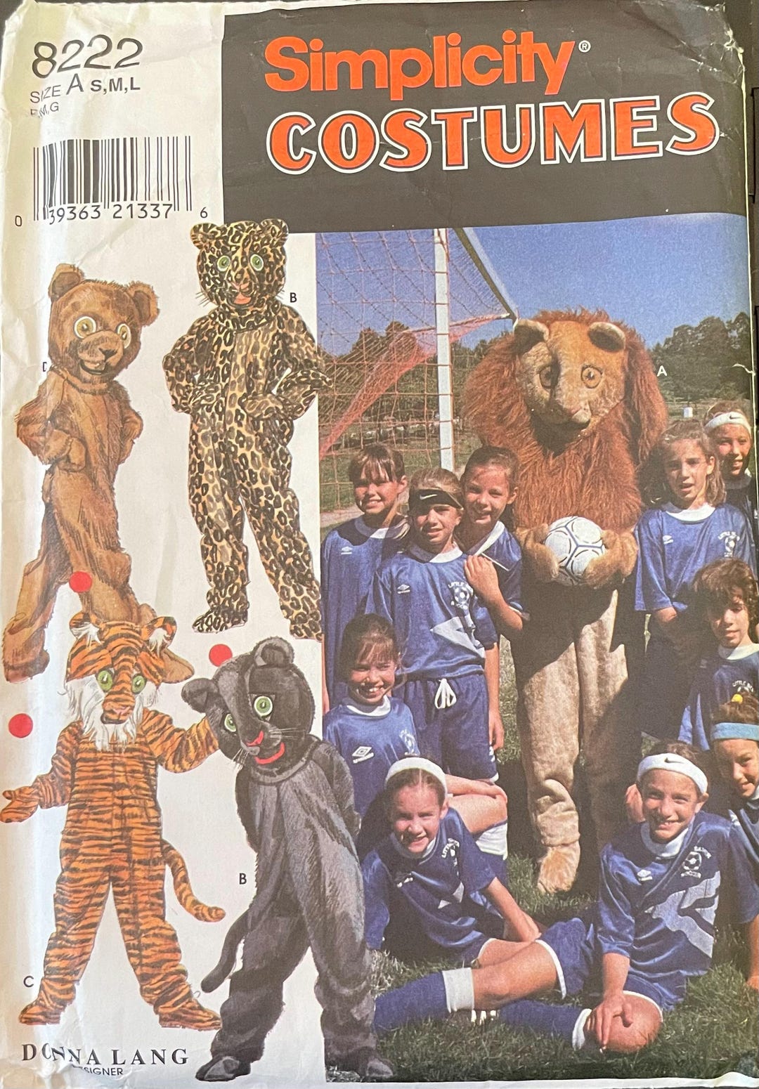 Simplicity 8222, Kid’s All Size, Mascot Costumes, Cut/complete 1998 ...