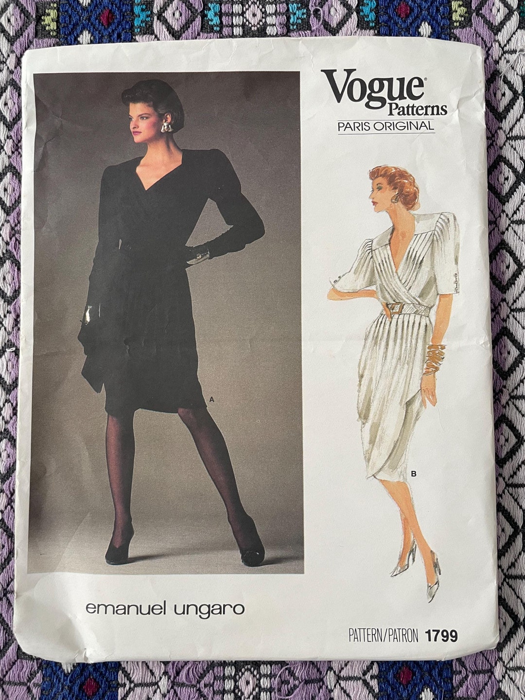 Vogue 1799, Size (8) Bust 31.5, Emanuel Ungaro Designer, Dress, Women’s ...