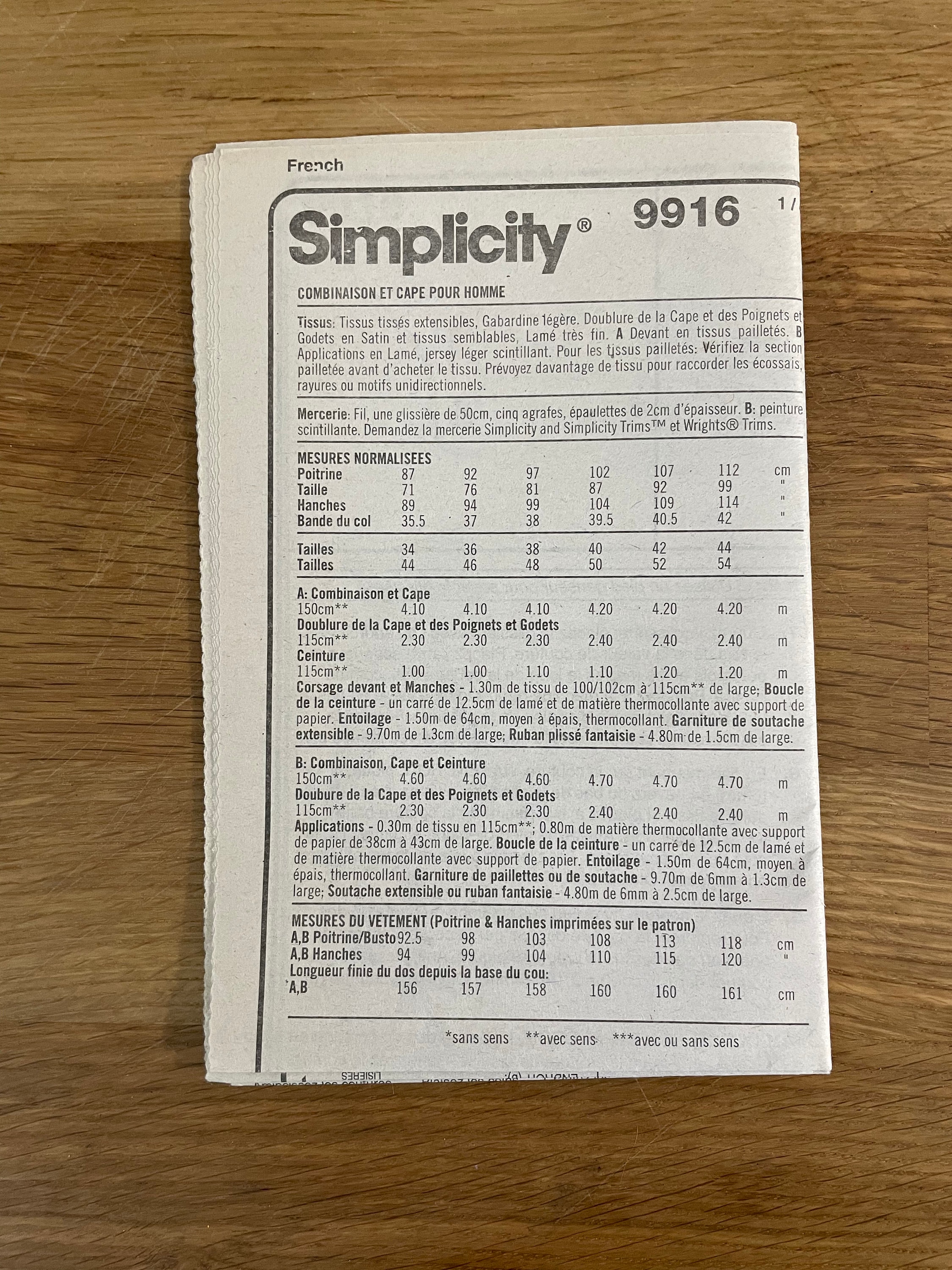 Simplicity 9916, Size (34-36-38), Elvis Presley Men’s Costume, Uncut ...