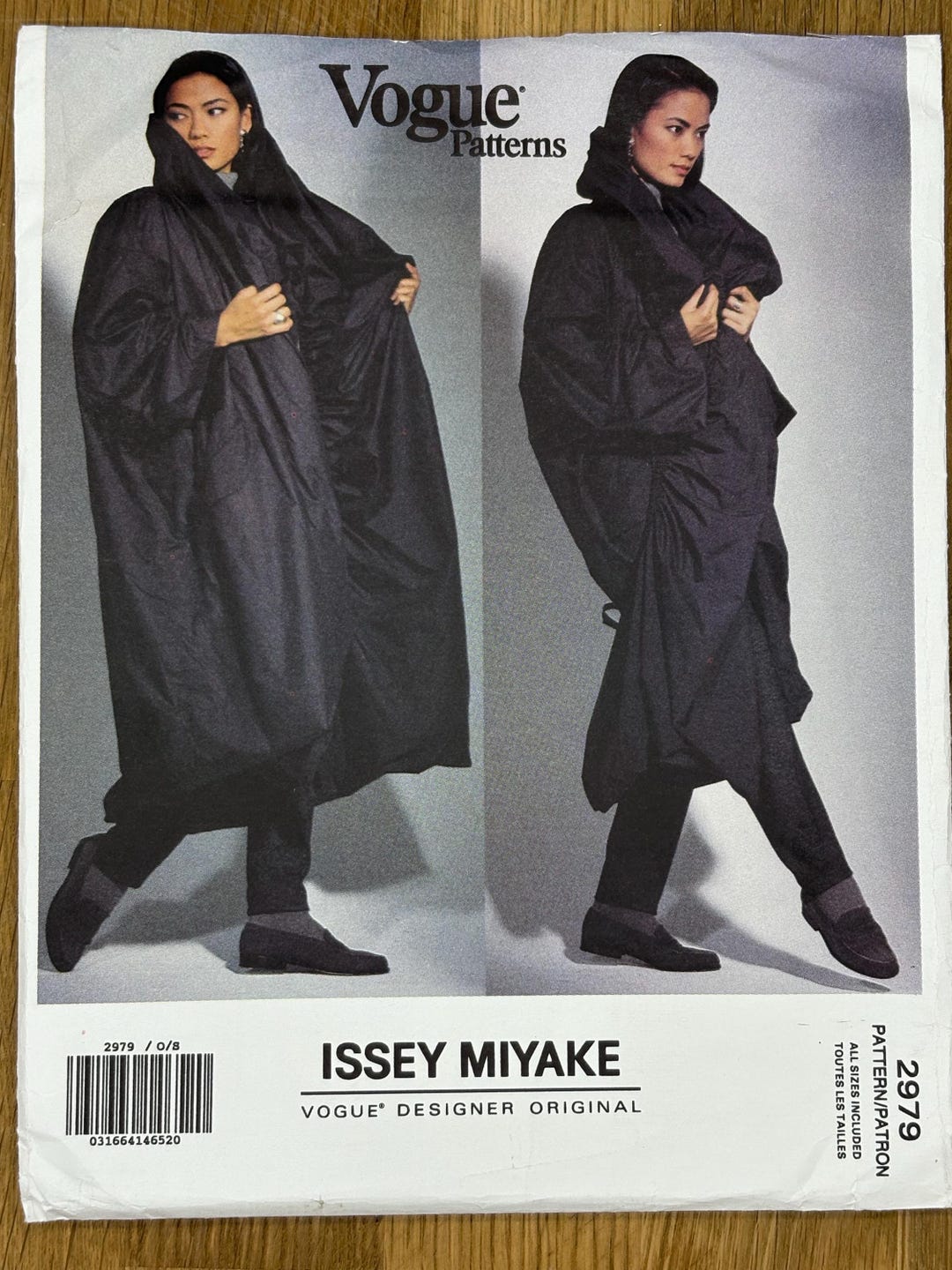 Vogue 2979 by Issey Miyake, Size (8-18), Misses' Coat, Uncut 1992 ...