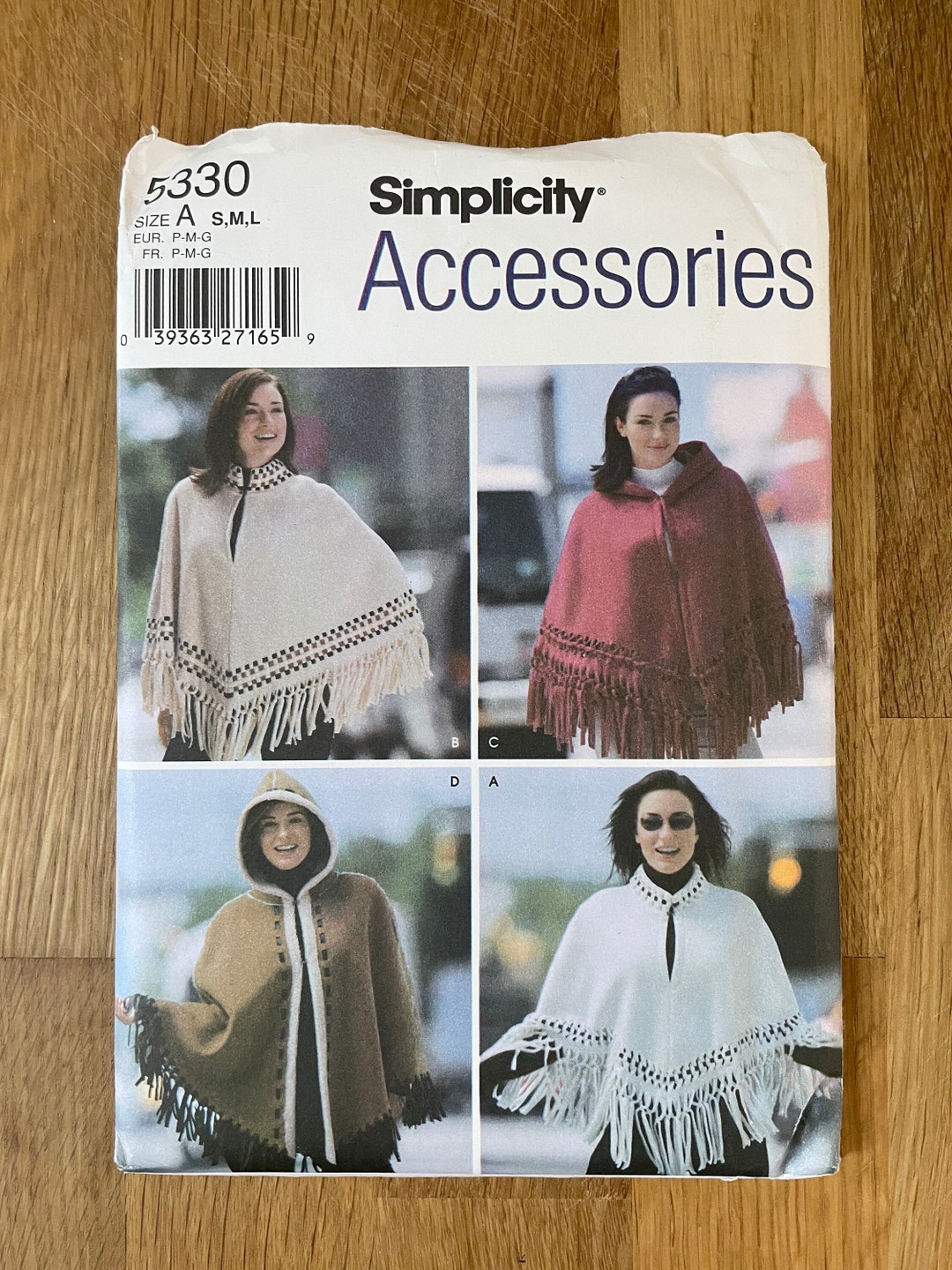 Simplicity Pattern 5330, Womens All Size, Capes and Poncho - Etsy