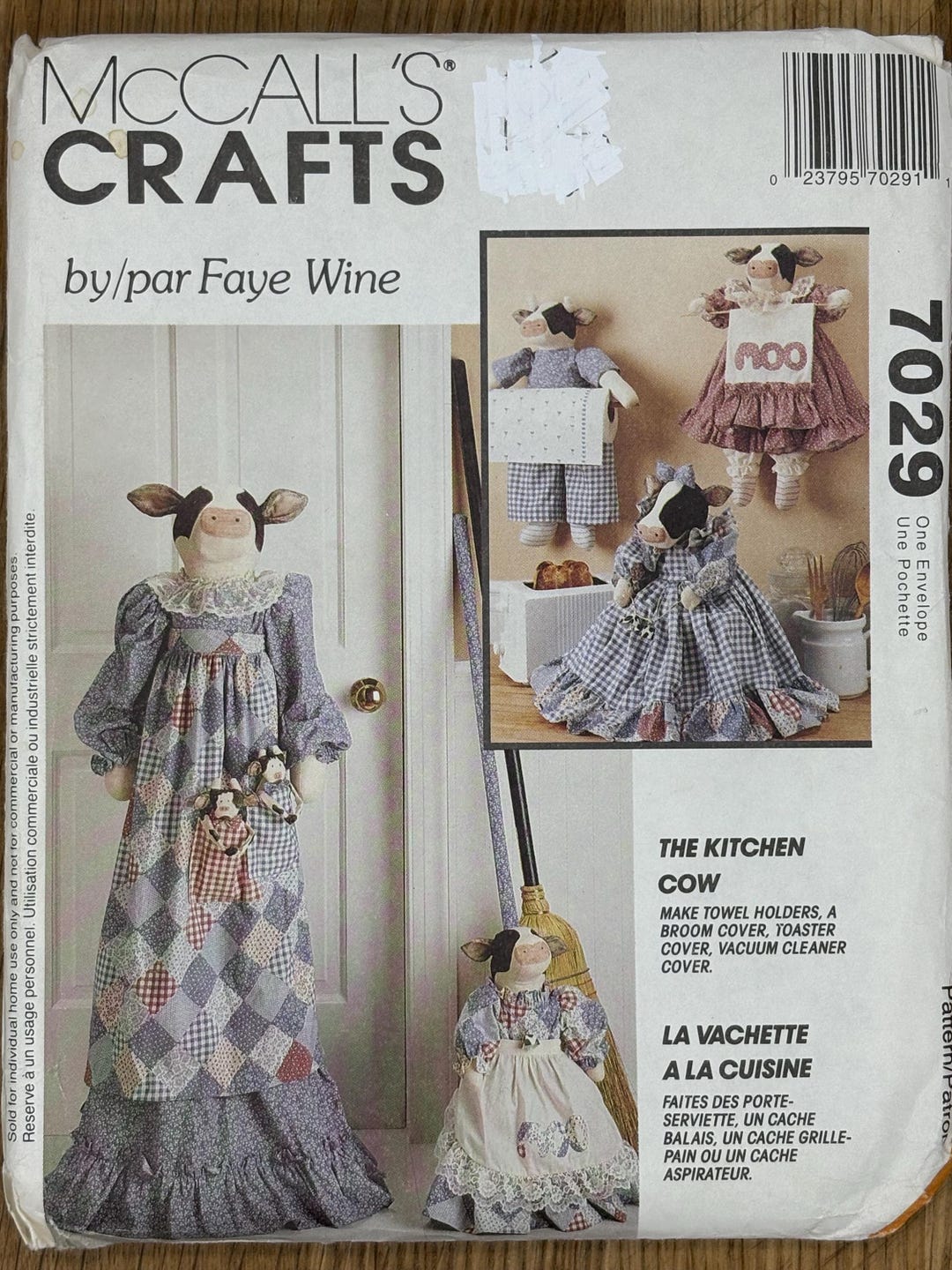 Mccall’s Crafts 7029 by Faye Wine, Cow Towel Holders, Broom Cover ...