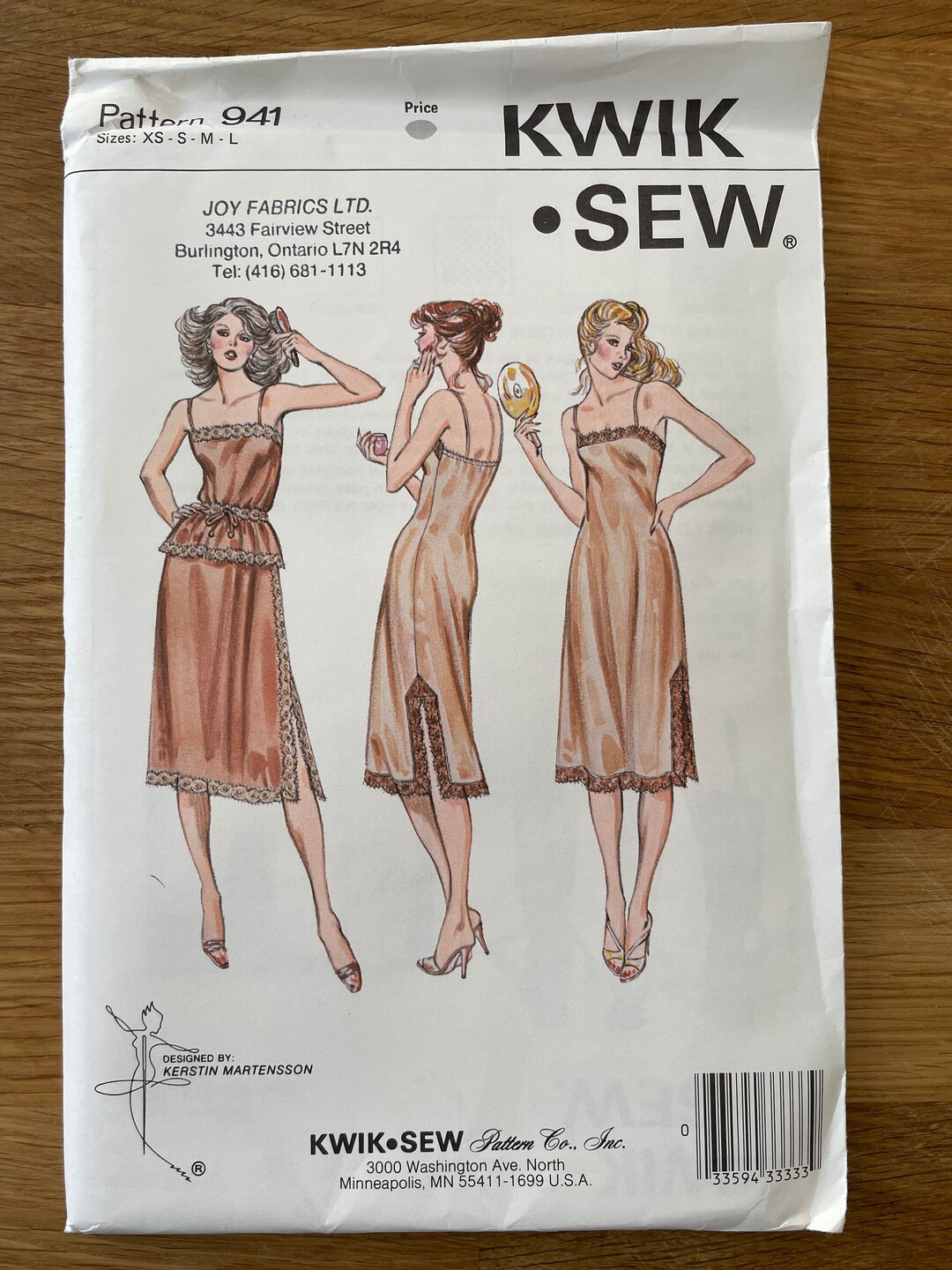 Kiwi Sew 941, Size (xs, S, M, L) Slips, Women’s Uncut 1979 Sewing ...