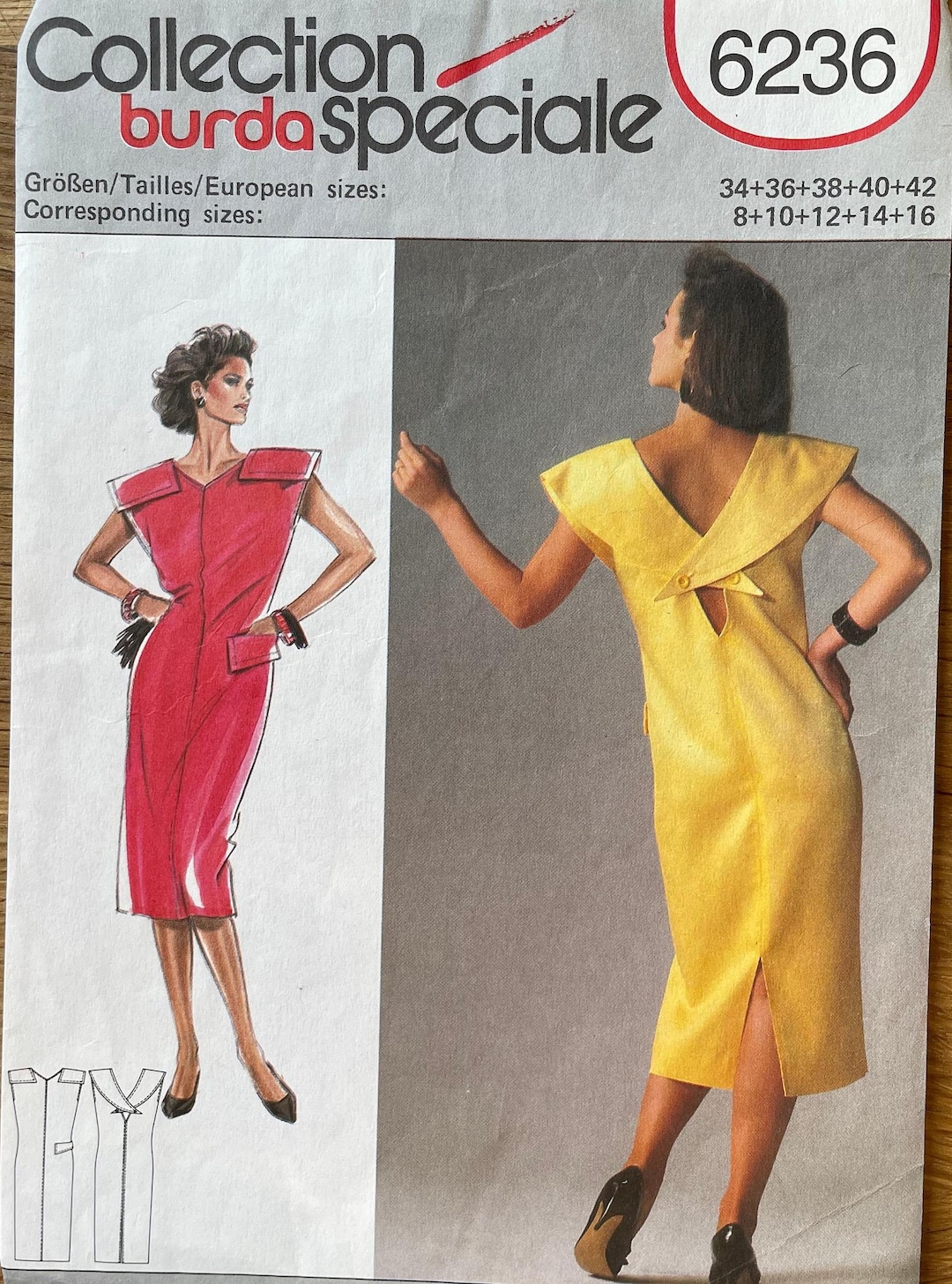 Robe oversize Burda 6236, taille (8-14), modèle de couture pour femmes ...