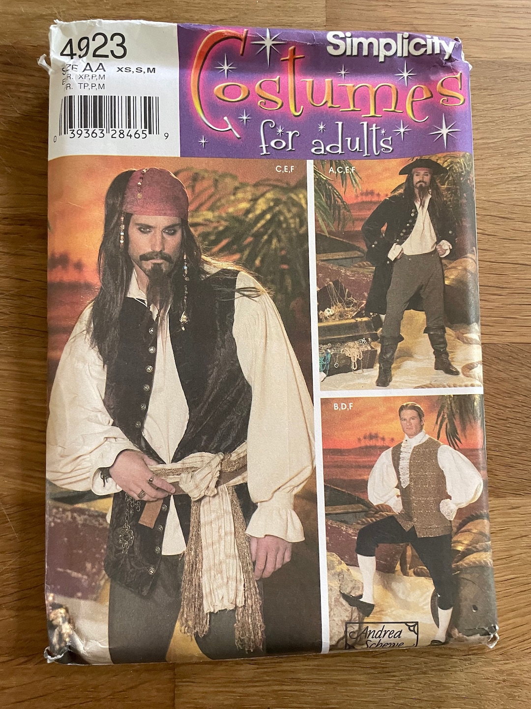 Simplicity 4923 Mens Pirates and Gentlemen Costumes 2004 - Etsy