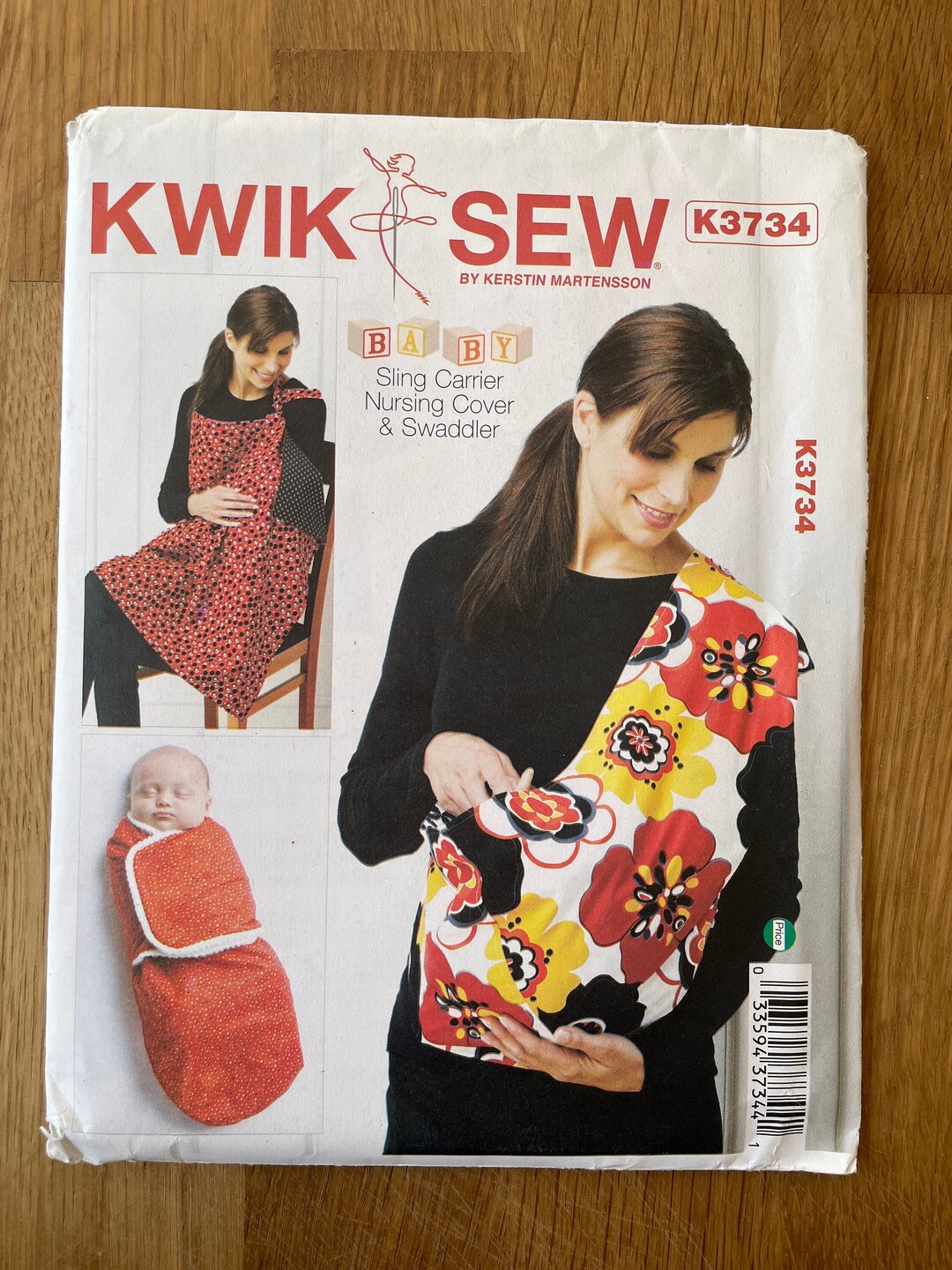 Kwik Sew 3734, Baby Swaddled, Sing Carrier, Nursing Cover, Uncut Sewing ...