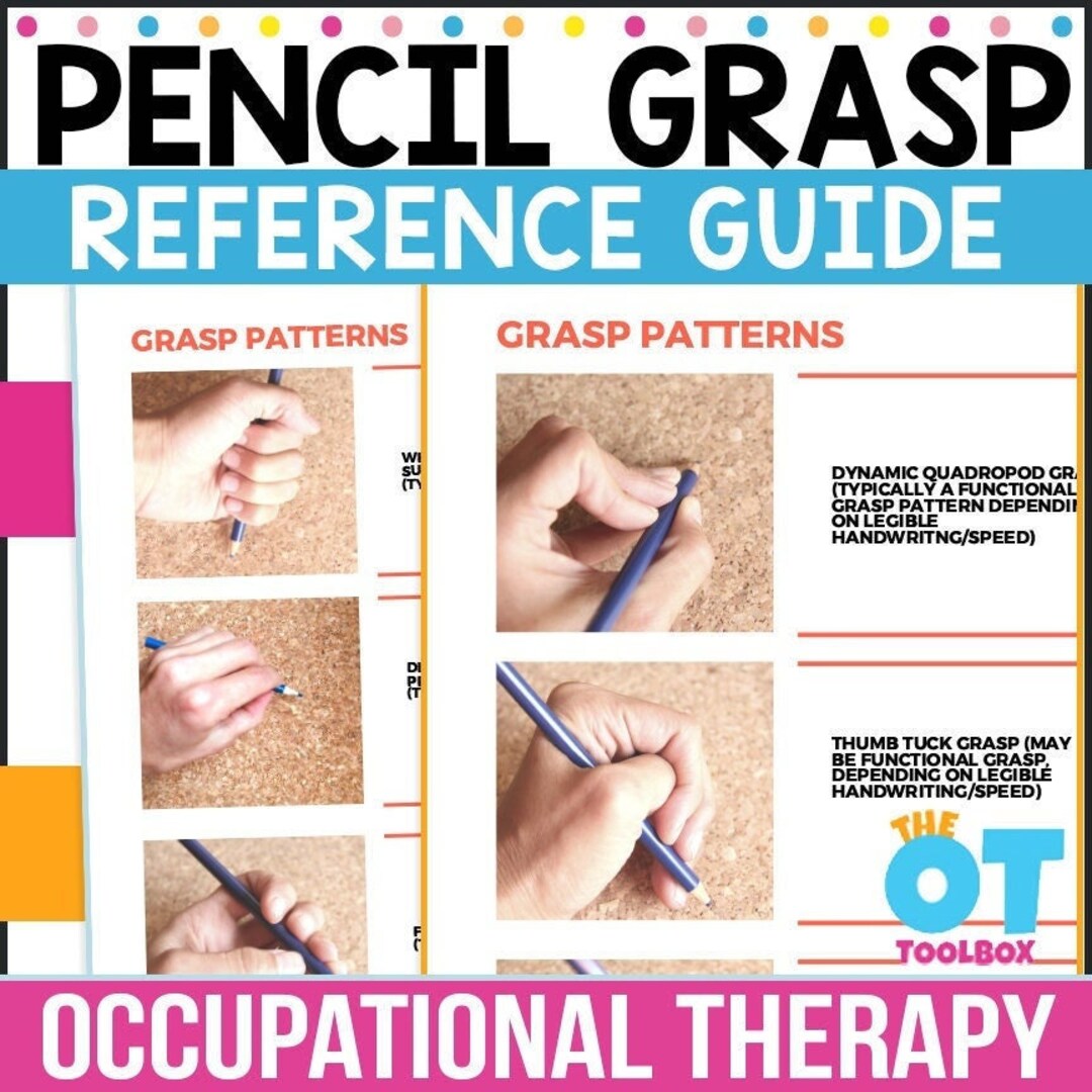Pencil Grasp Reference Guide Etsy Pencil Grasp Reference Guide Etsy