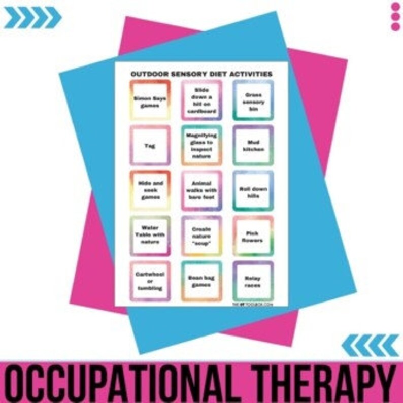 Outdoor Sensory Diet Cards - Etsy