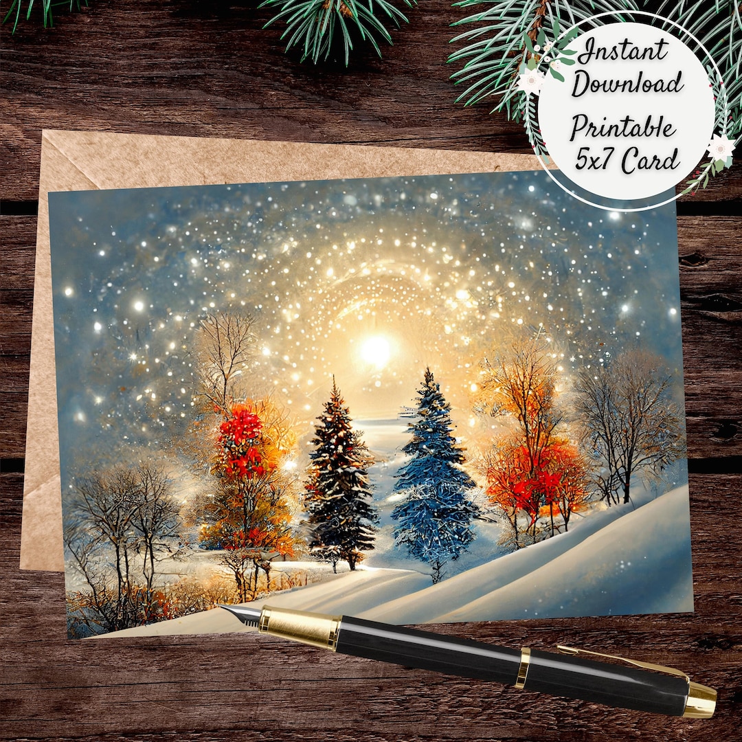 Printable Happy Winter Solstice Greeting Card, Unitarian Universalist ...
