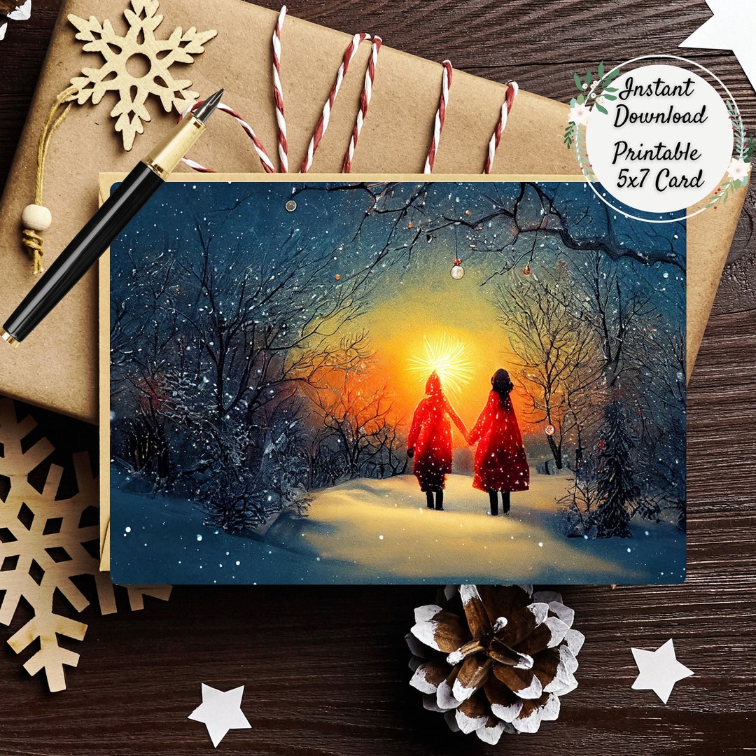Printable Winter Solstice Card, Unitarian Universalist Holiday Greeting ...