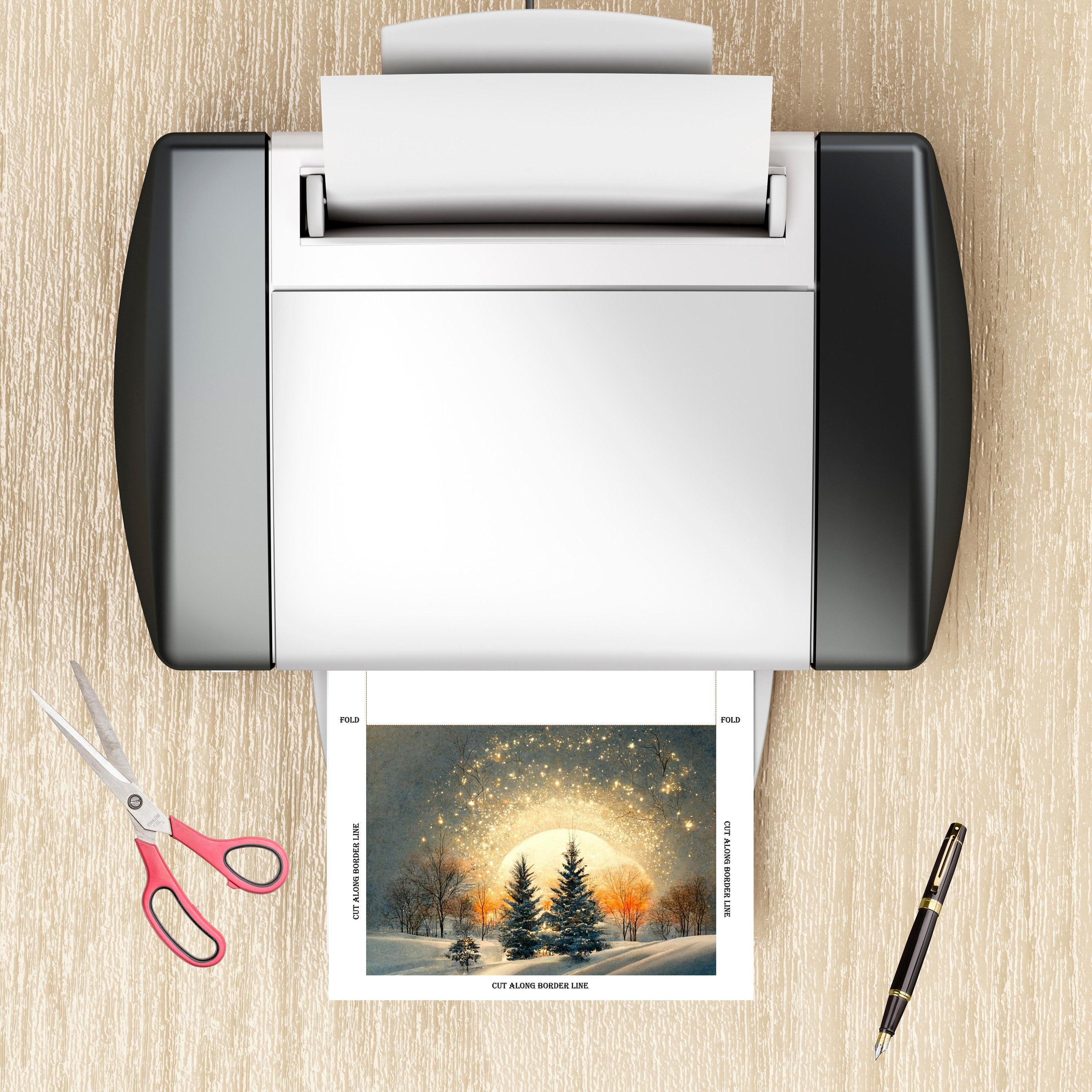 Beautiful Printable Winter Solstice Greeting Card, Unitarian ...