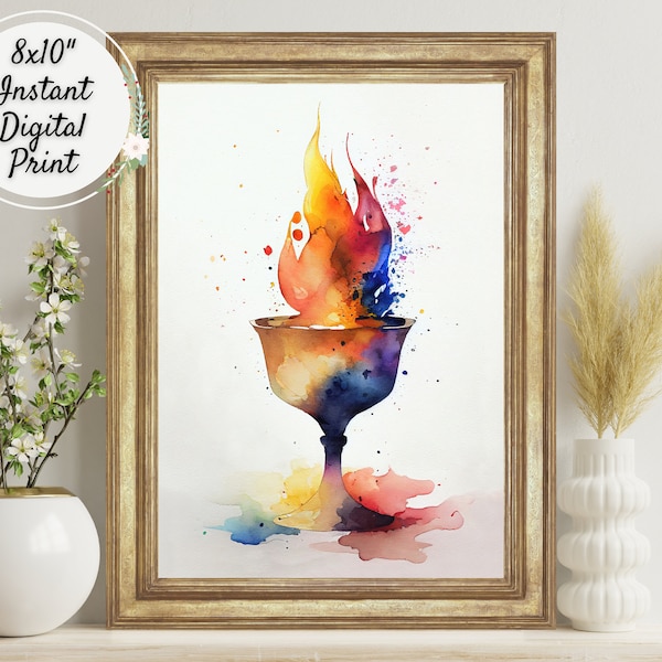 Flaming Chalice Wall Art - Etsy