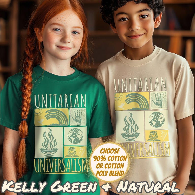 Kids UU Graphic Grid T-shirt, Unitarian Universalist Shared Values ...