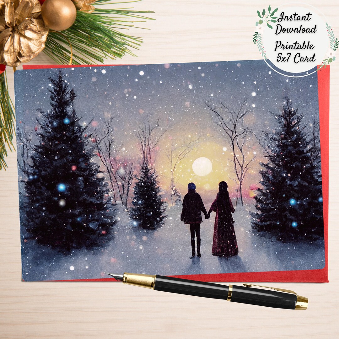 Beautiful Printable Winter Solstice Greeting Card, Unitarian ...