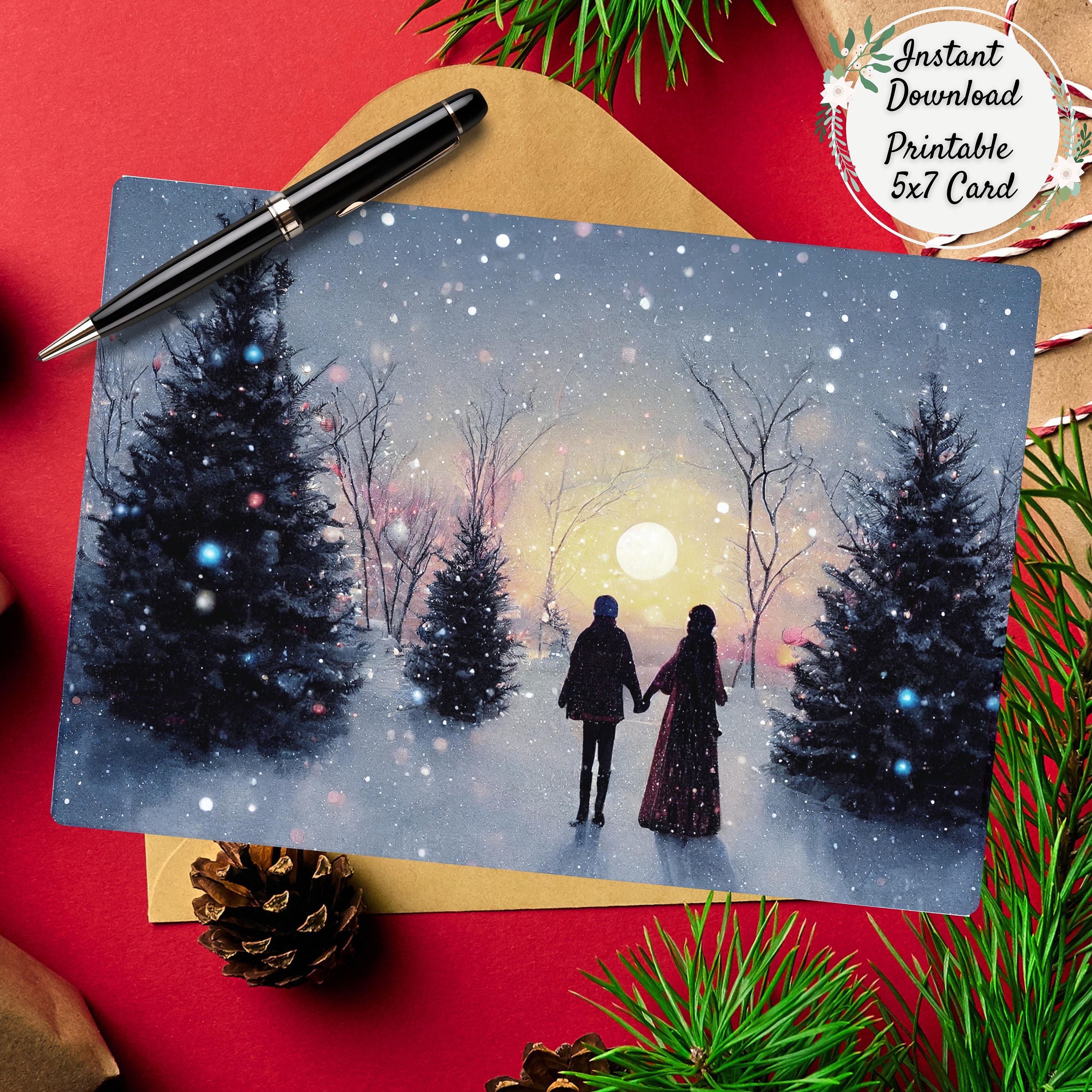 Beautiful Printable Winter Solstice Greeting Card, Unitarian ...